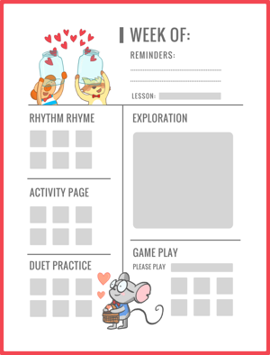 Valentine's Day Lesson Assignment Sheet (Preschool) - WunderKeys