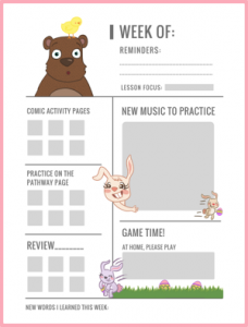 Easter Lesson Assignment Sheet (Primer) - WunderKeys