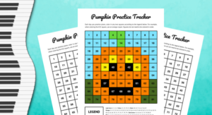 A Halloween Color-It Piano Practice Tracker - WunderKeys