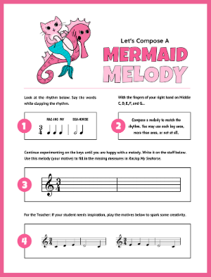 Mermaid-Themed Composing (Primer Book 2, Unit 5+) - WunderKeys