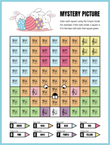 Easter Color-It Note Reading (C Position) - WunderKeys