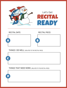 Christmas Piano Recital Practice Planners - WunderKeys