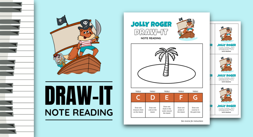 Set Sail with Jolly Roger Draw-It Note Reading